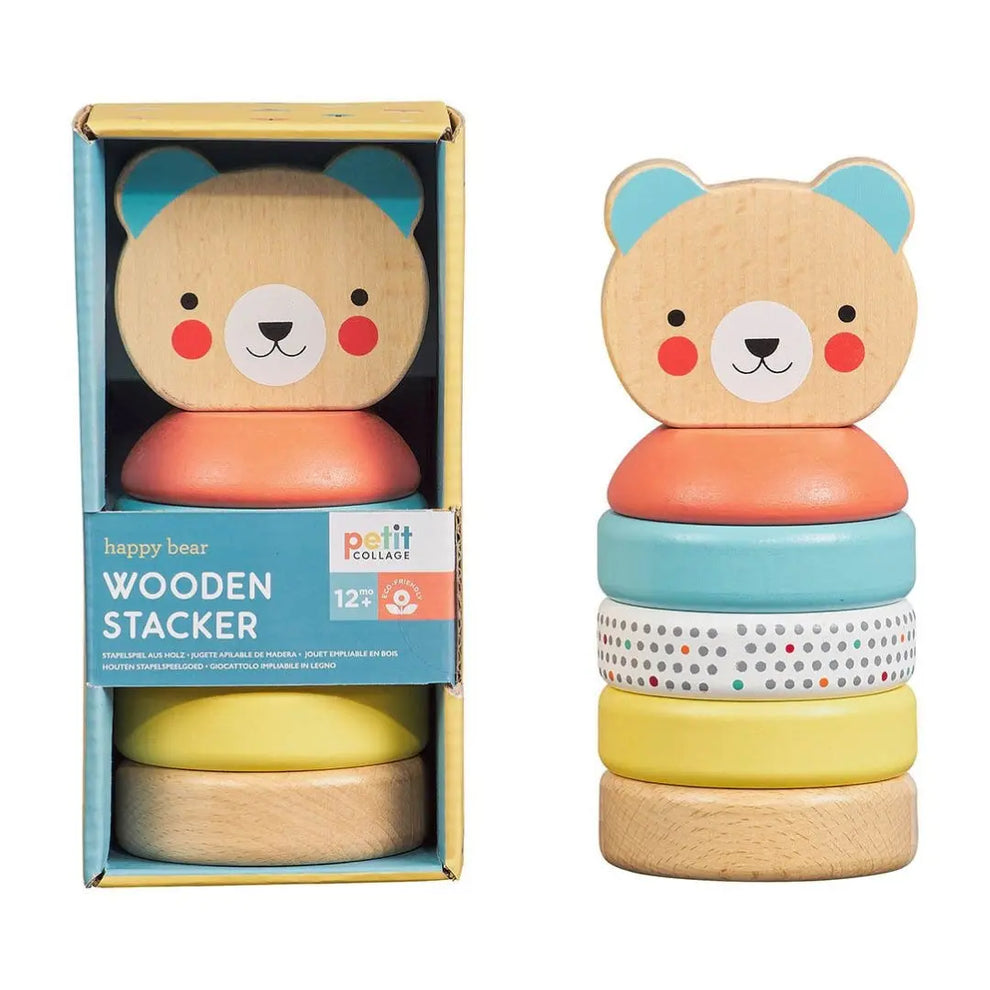 Petit Collage Happy Bear Wooden Stacker Toy – Brown Paper Packages